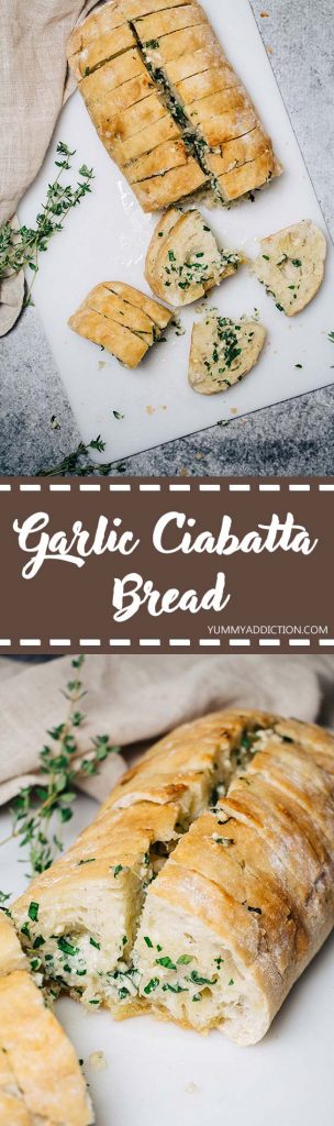 Garlic Ciabatta Bread (Ready in 15 Mins!) - Yummy Addiction
