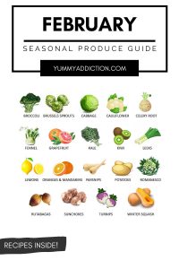 Fruits and Vegetables in Season in February - Seasonal Produce Guide!