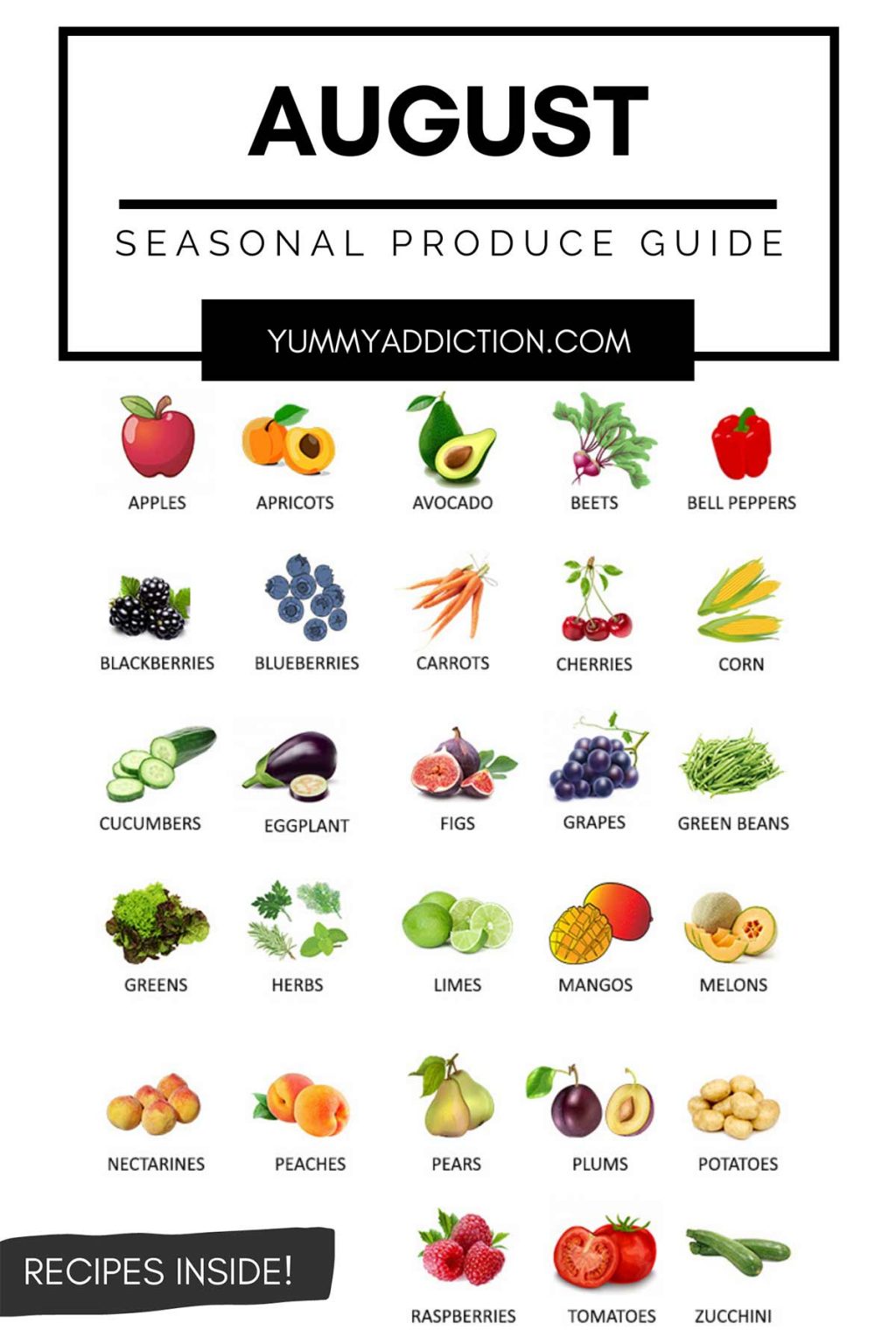 Fruits and Vegetables in Season in August - Seasonal Produce Guide!