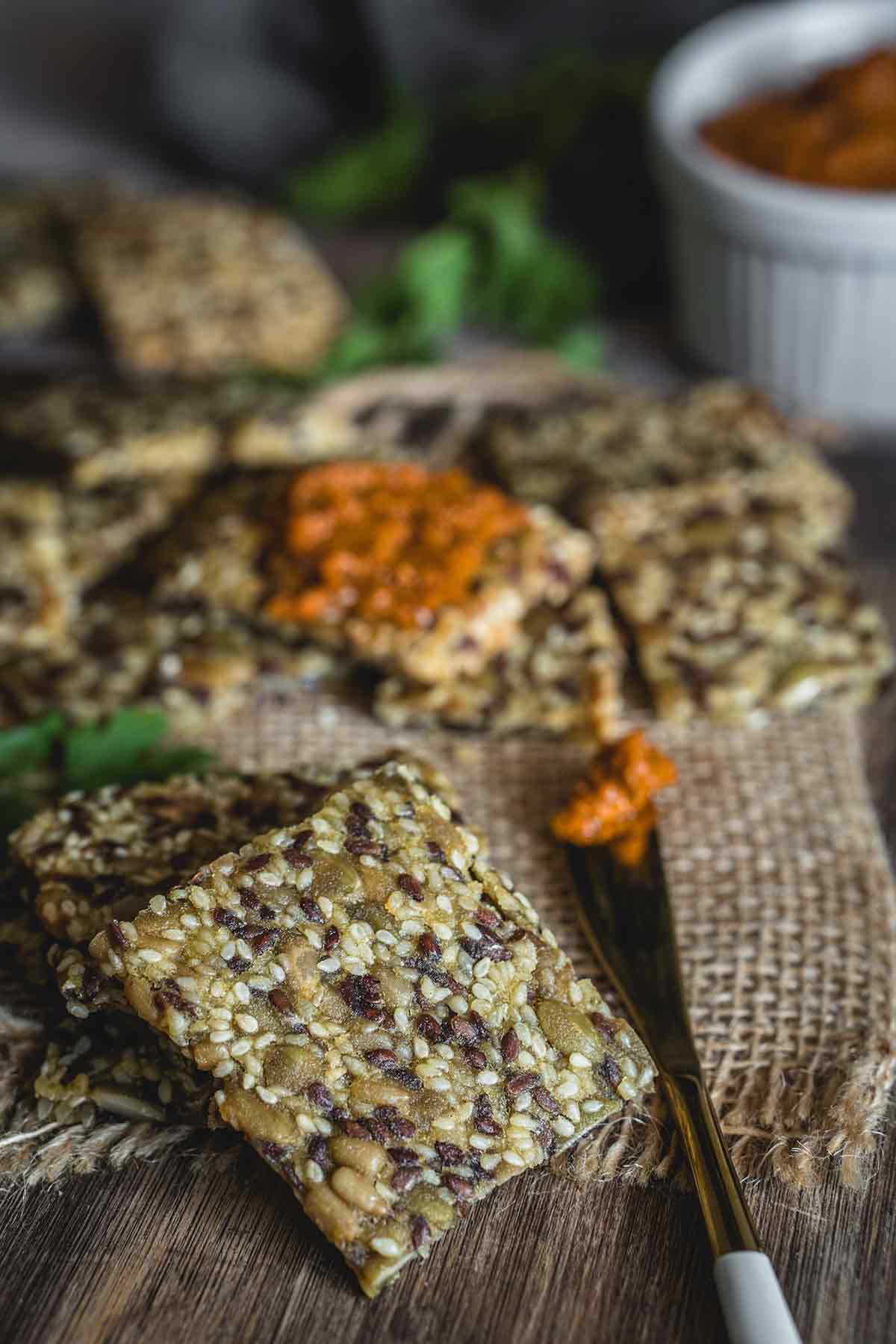 Swedish Seed Crackers (Fröknäcke) - Gluten-Free Crispbread
