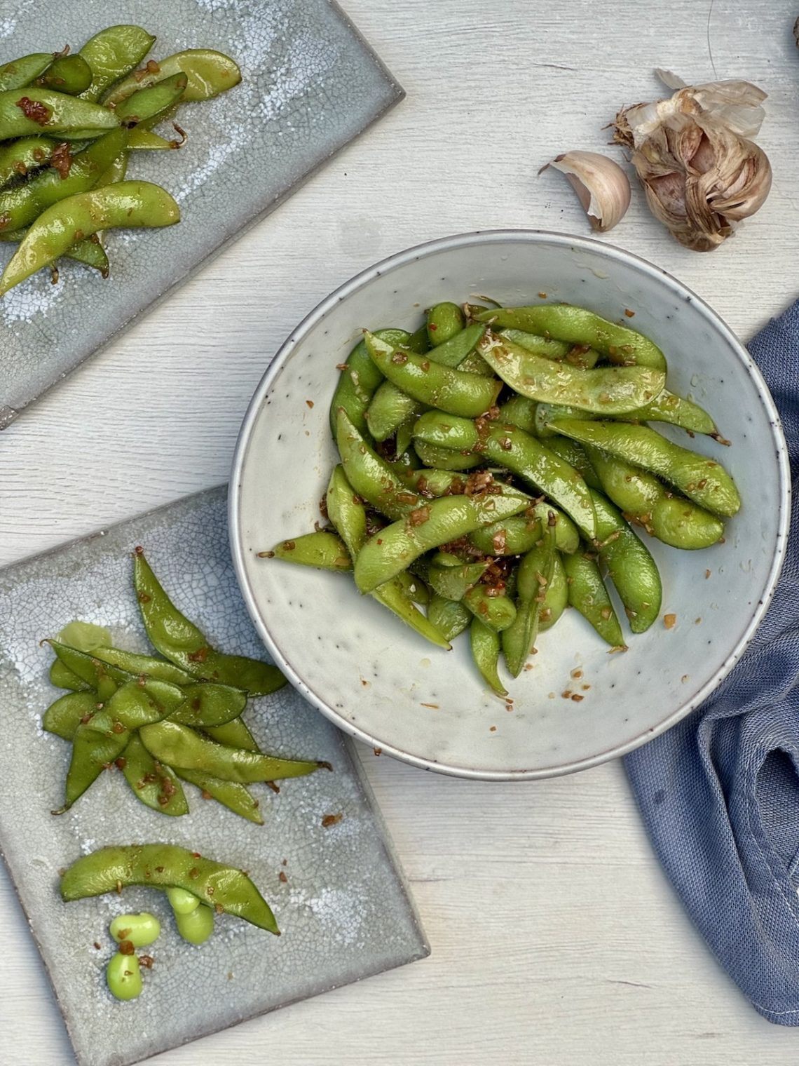 Garlic Edamame - Yummy Addiction